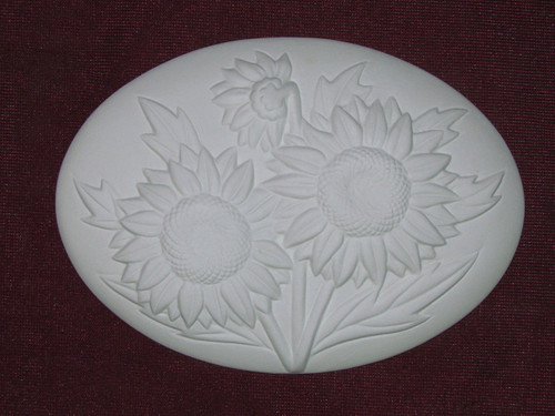 Ceramic Bisque Set of 2 Dona's Inserts ~ Sunflowers pyop unpainted ...