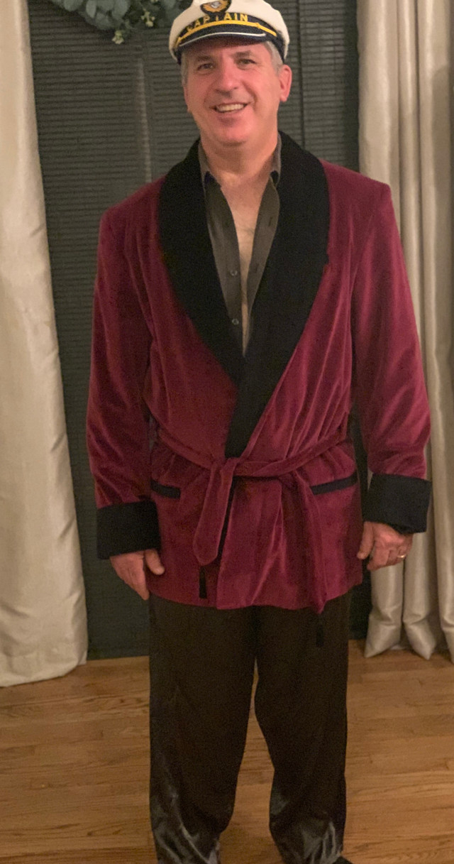 Wine Velvet Smoking Jacket for Men | Smoky Joe's Clothing