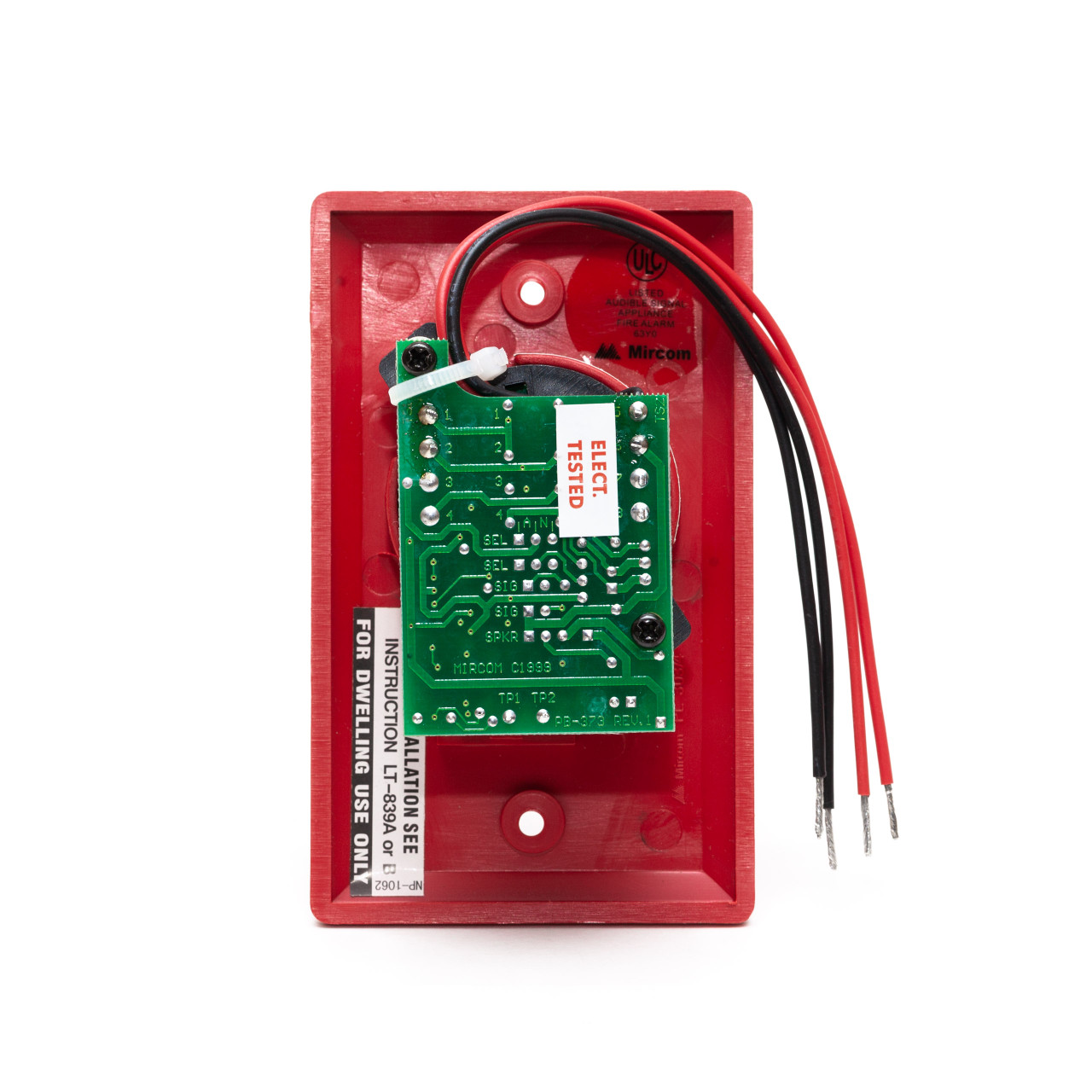 Mircom MH-S25RA Silenceable Mini-Piezo Red - TremTech Electrical Systems