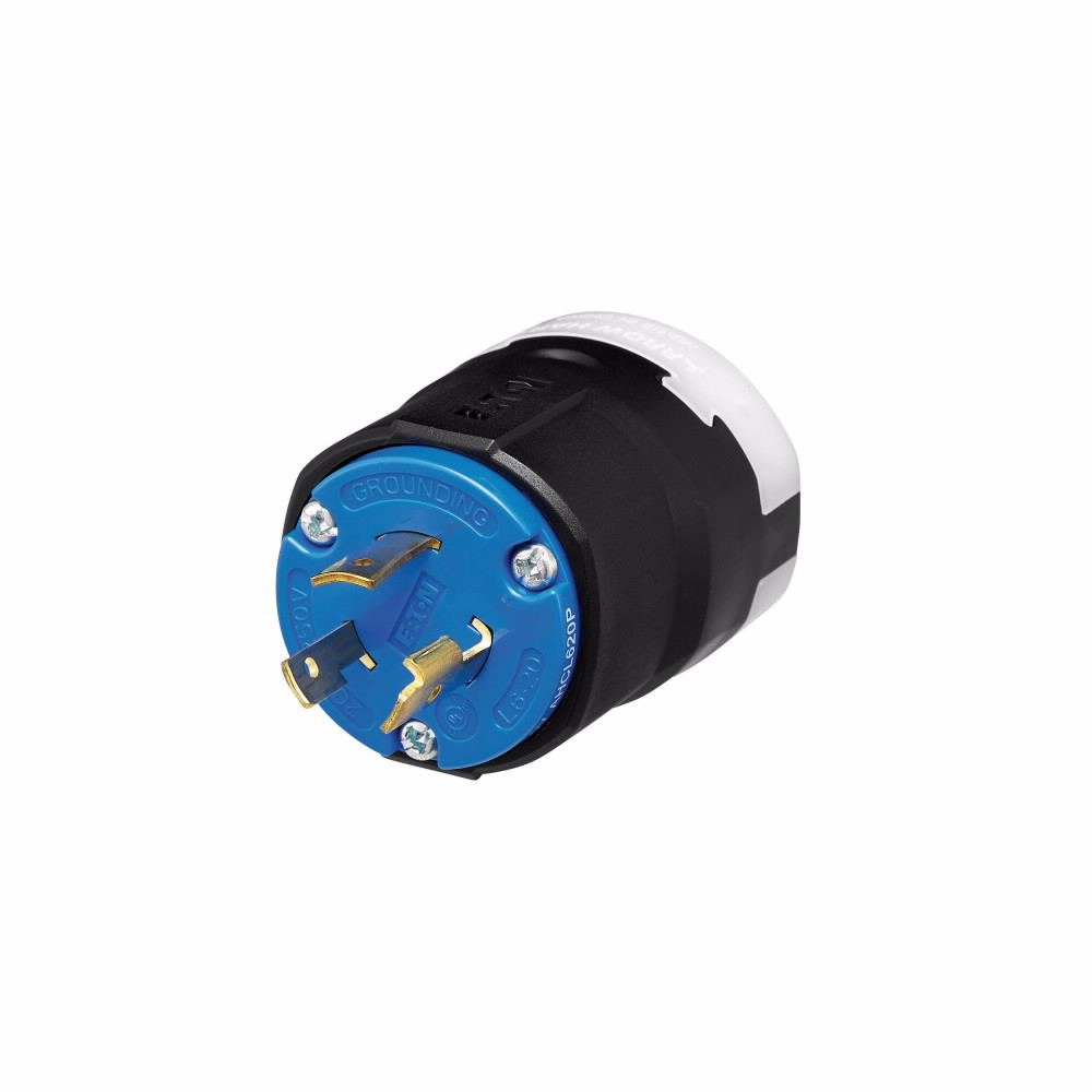 Eaton L6-20P 2P3W 20A 250V Twist Lock Plug - TremTech Electrical Systems