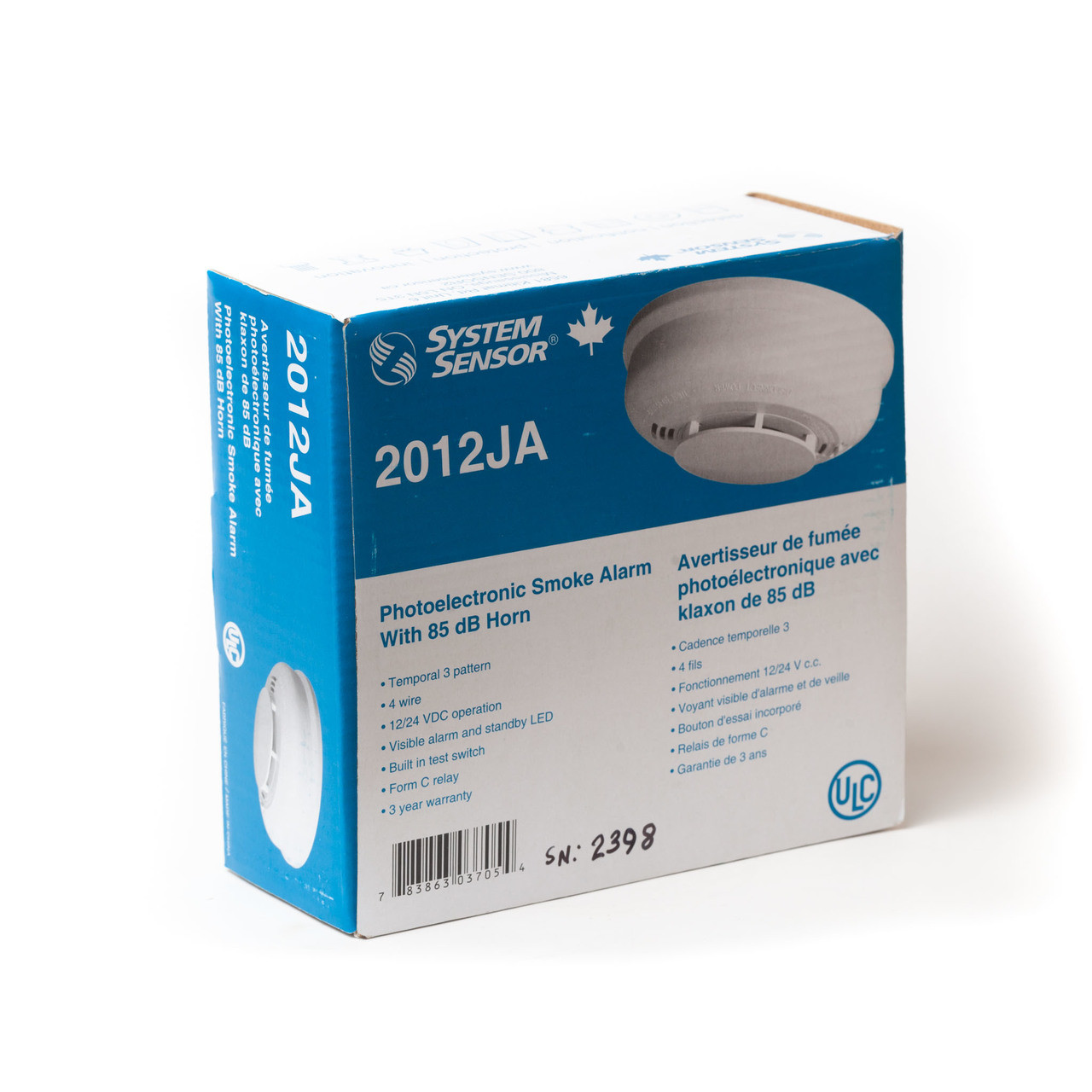 System Sensor 2012JA Photoelectric Smoke Alarm with Integral Relay and ...
