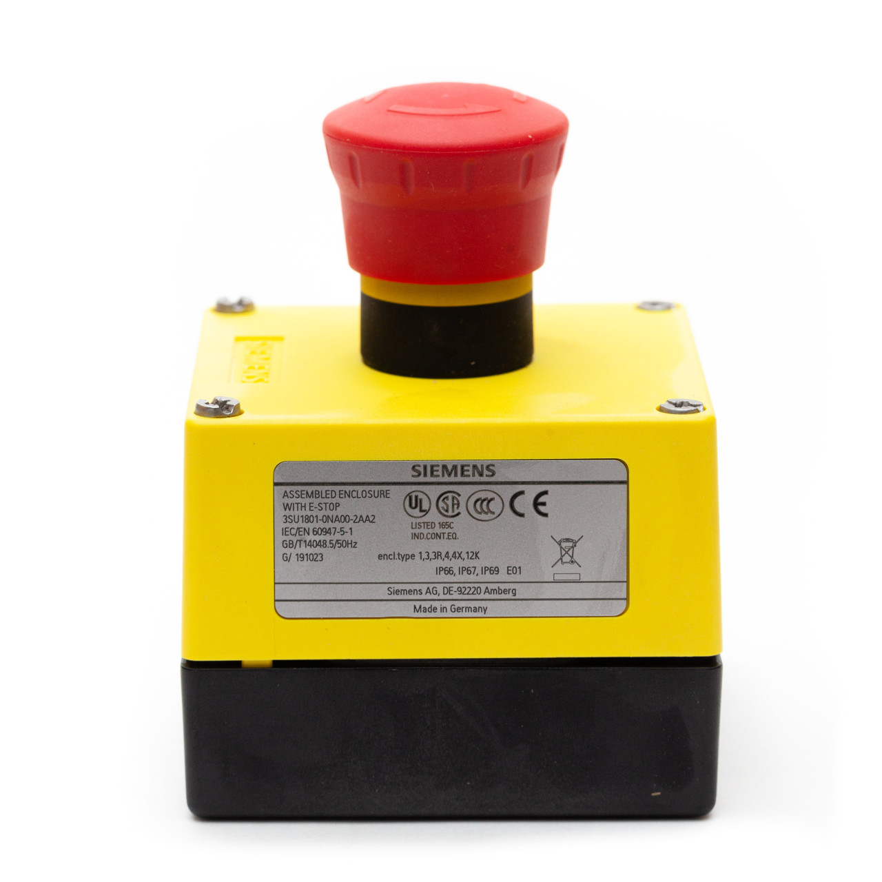 Siemens 3SU18010NA002AA2 Emergency Stop Pushbutton - TremTech ...