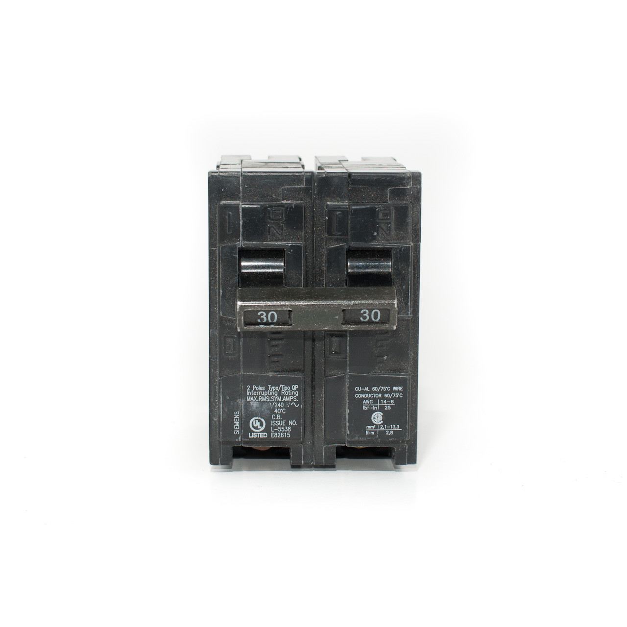 Siemens Q230 30A Two Pole Push-On Breaker - TremTech Electrical Systems