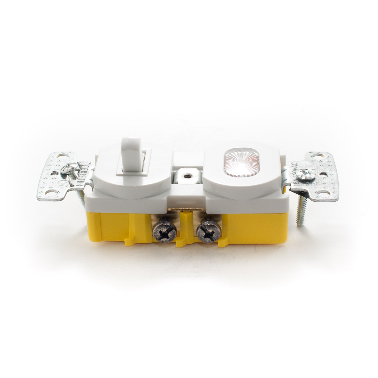 Combination Toggle Switch & Pilot Light, 15A 120V, White - TremTech ...