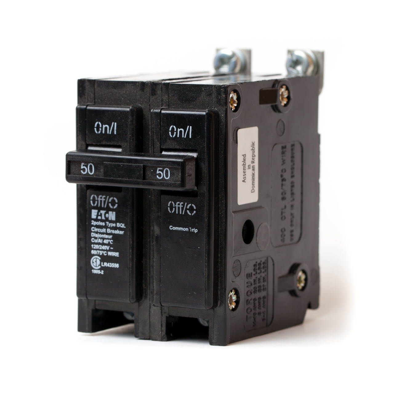 Eaton Cutler-Hammer BQL250 50A Two Pole 'BQL' Bolt-On Breaker ...