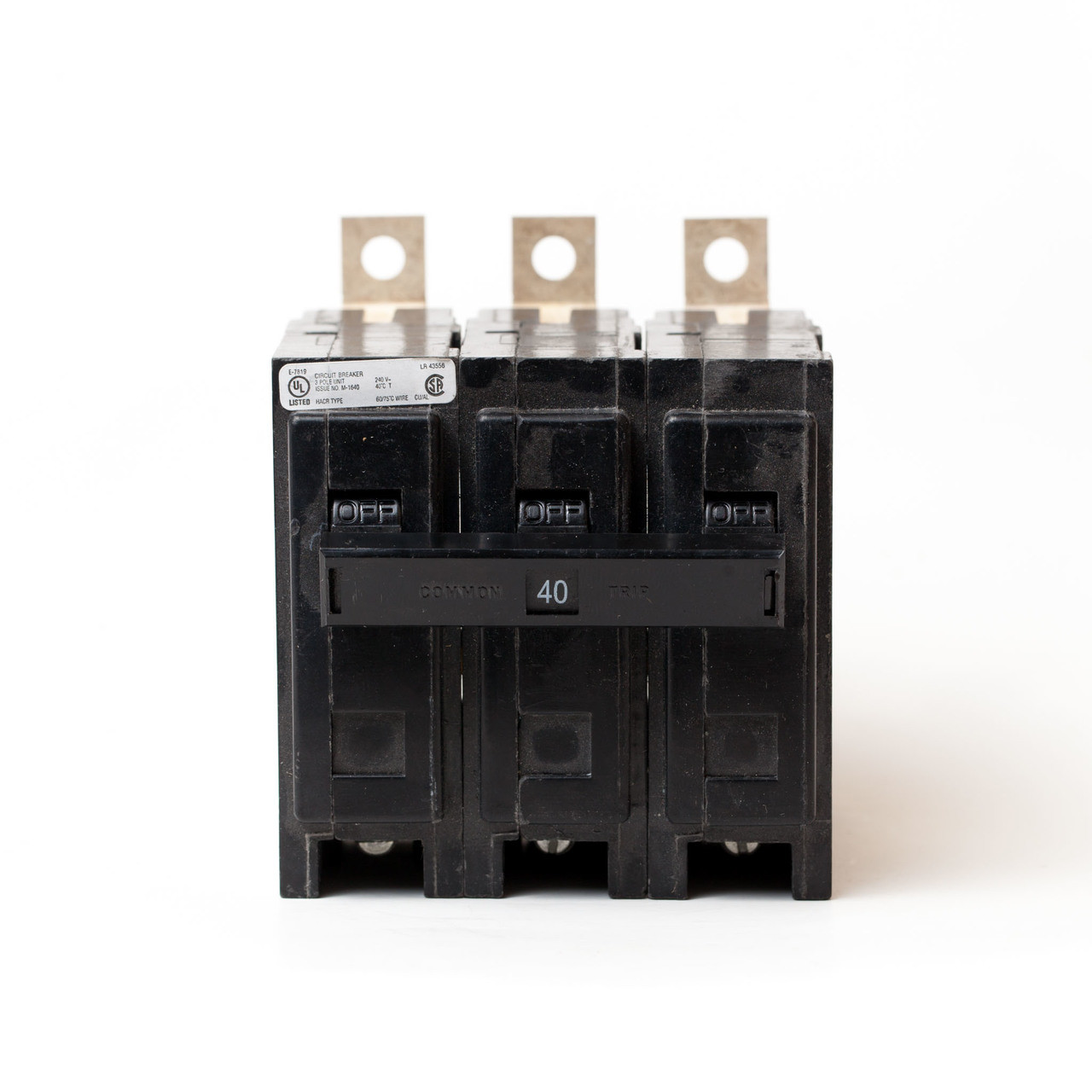 Eaton Cutler-Hammer QBHW3040H Three Pole 40A 'QBHW' QuickLag Bolt-On ...