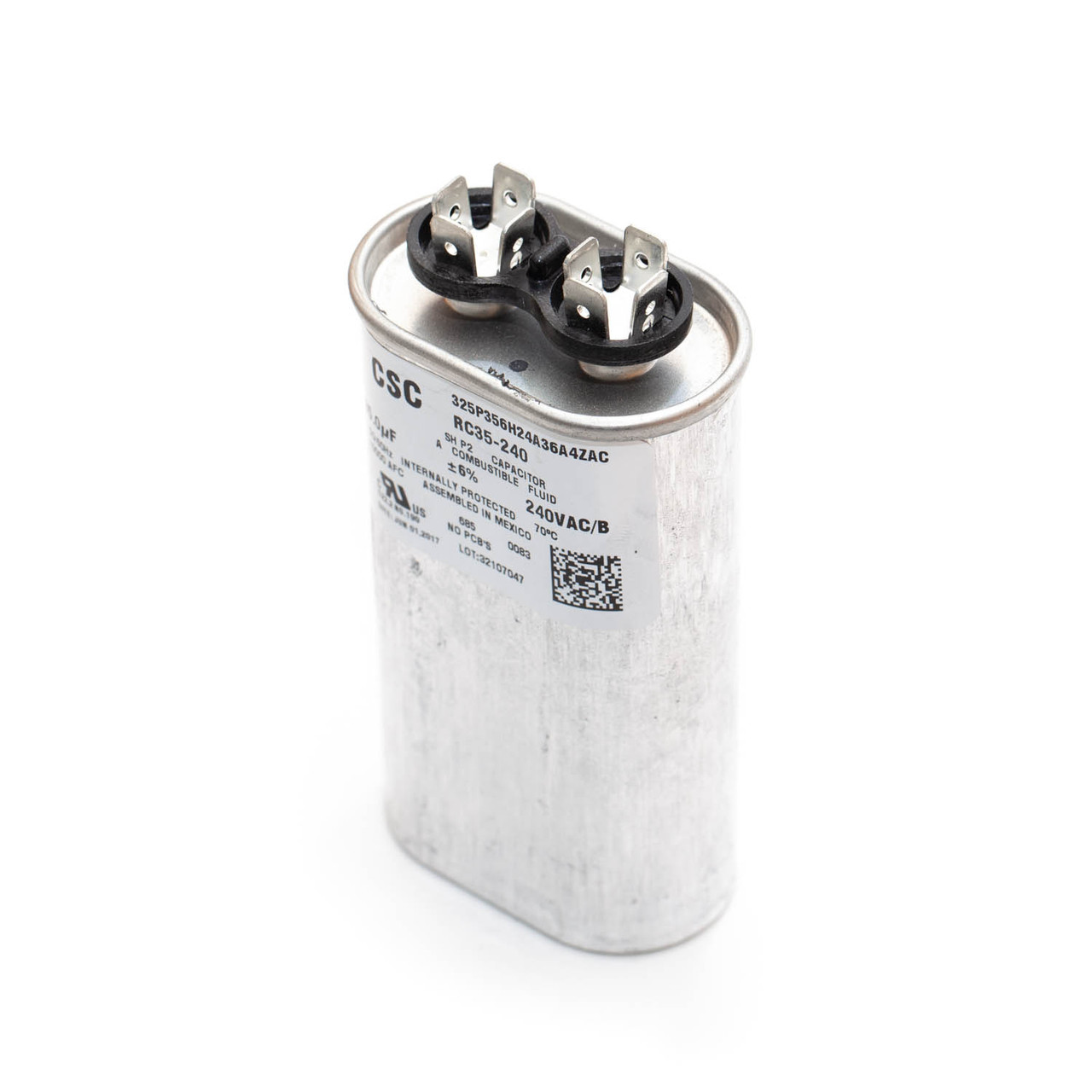 CSC 4.0µF 370VAC Oval Run Capacitor 325P405H37A14A4ZAC (RC4-370 ...