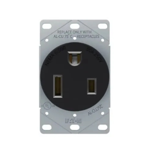 Eaton 50A 250V 2P-3WFlush Mount Power Receptacle - TremTech Electrical ...
