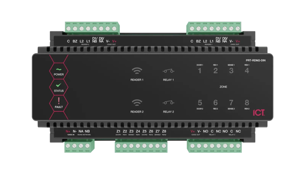 Protege DIN Rail 2-Door Reader Expander