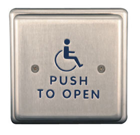 BEA Push Button 4-1/2" Steel Square (physically Impaired)