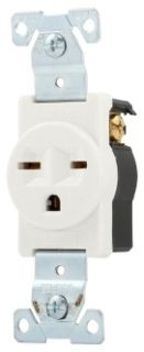 Cooper 15A 250V Single Receptacle (White)