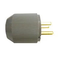Cooper 30A 125V 2P 3W Auto Grip Plug (Gray)