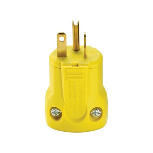 Eaton 20A 125Vac Heavy Duty Quick Grip Plug (Yellow)