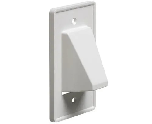 Arlington Single Gang Low Voltage Scoop Cable Entry Cover Plate