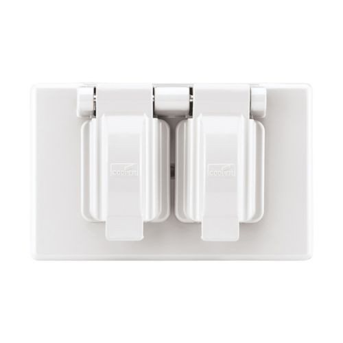 Cooper Plastic Protective Cover For Duplex Devices, White And Gray ...