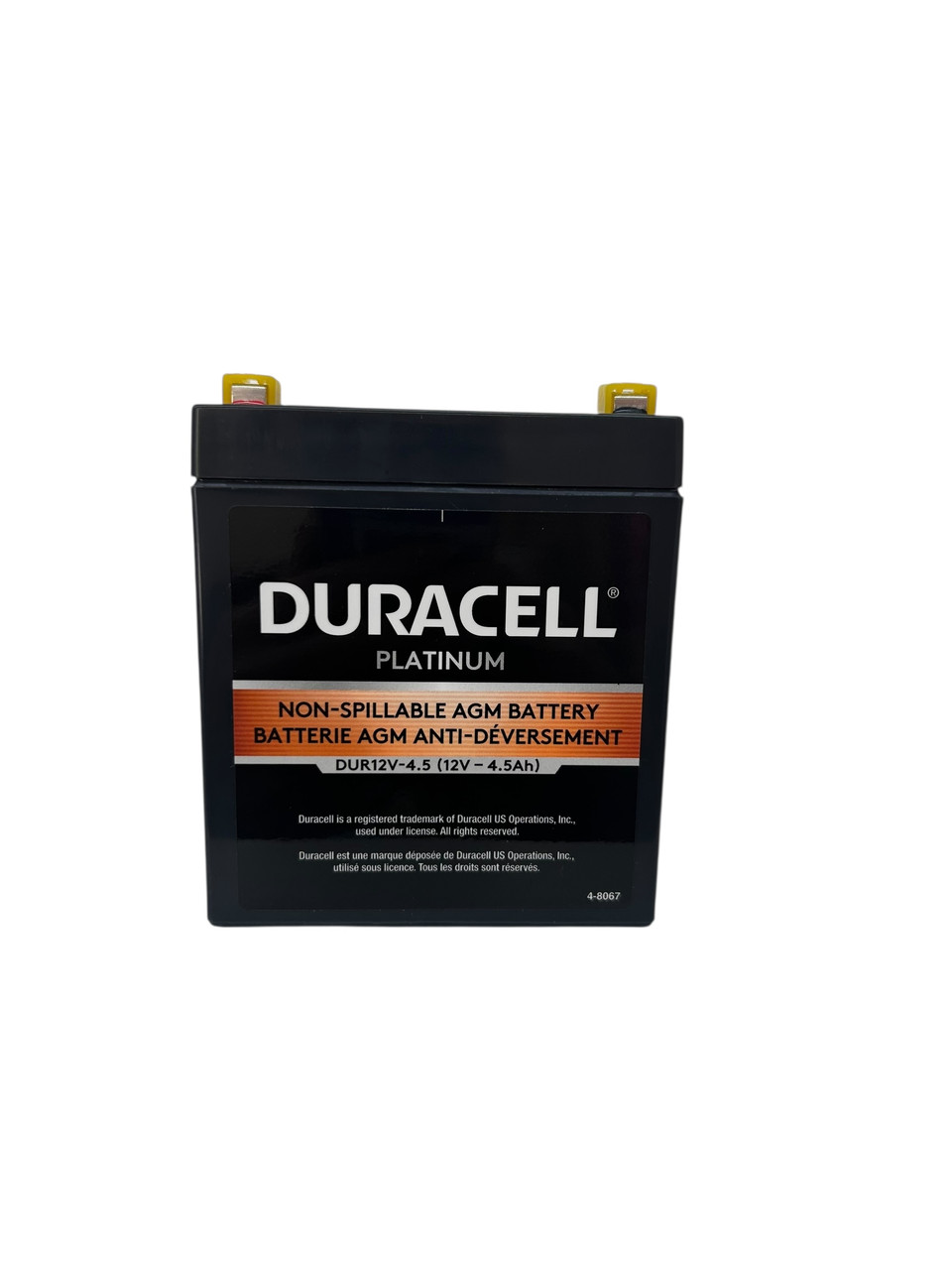 Duracell Non-Spillable AGM 12V-4.5Ah Battery