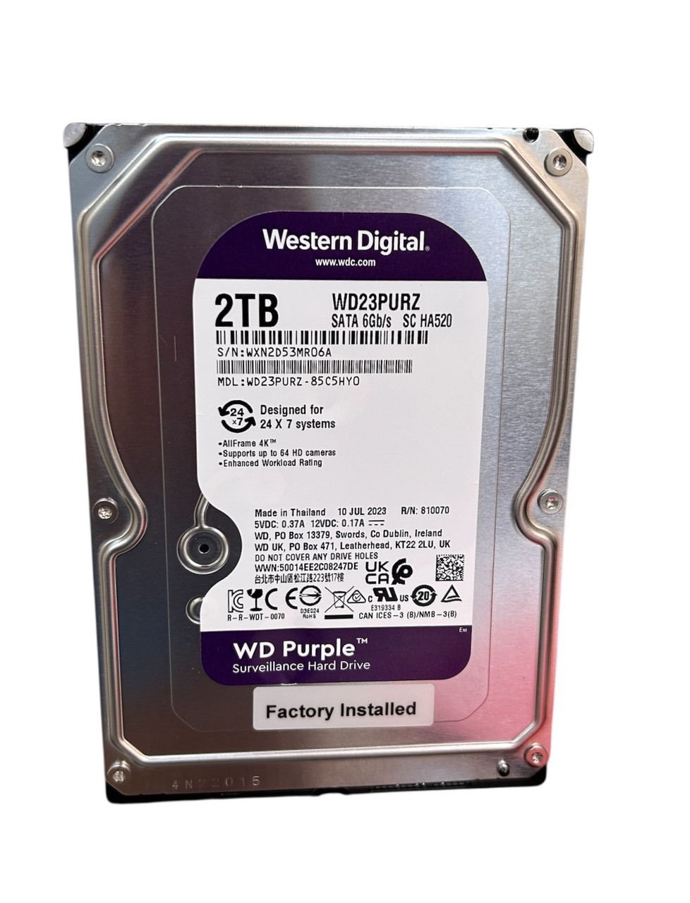 Western Digital 2TB Sata Hard Drive