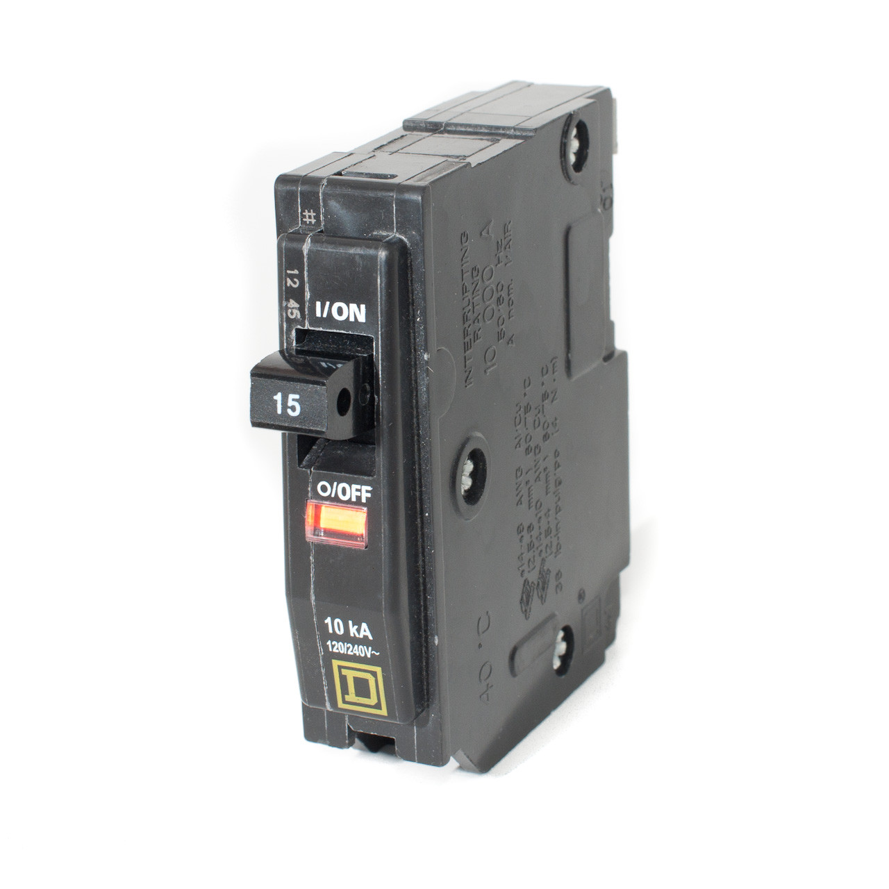 Square D QO115 15A Single Pole Push-On Breaker - TremTech Electrical ...