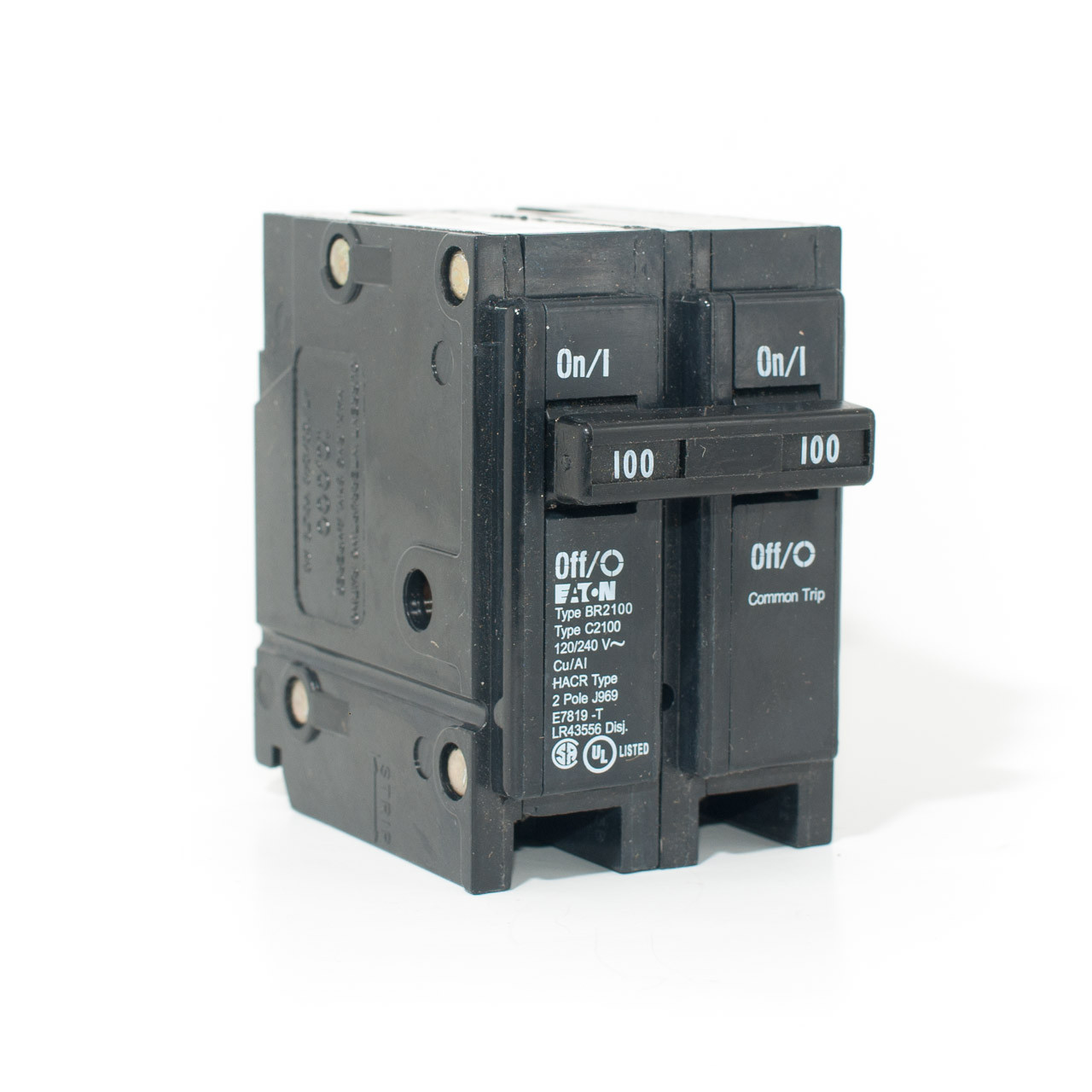 Eaton Cutler-Hammer BAB2100 Two Pole 100A 'BA' Bolt-On Breaker ...