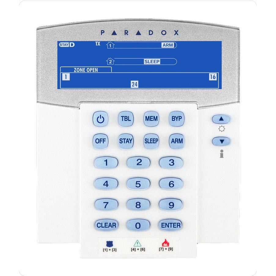 Paradox K641+ 32-Character Blue EVO LCD Keypad Module - TremTech ...