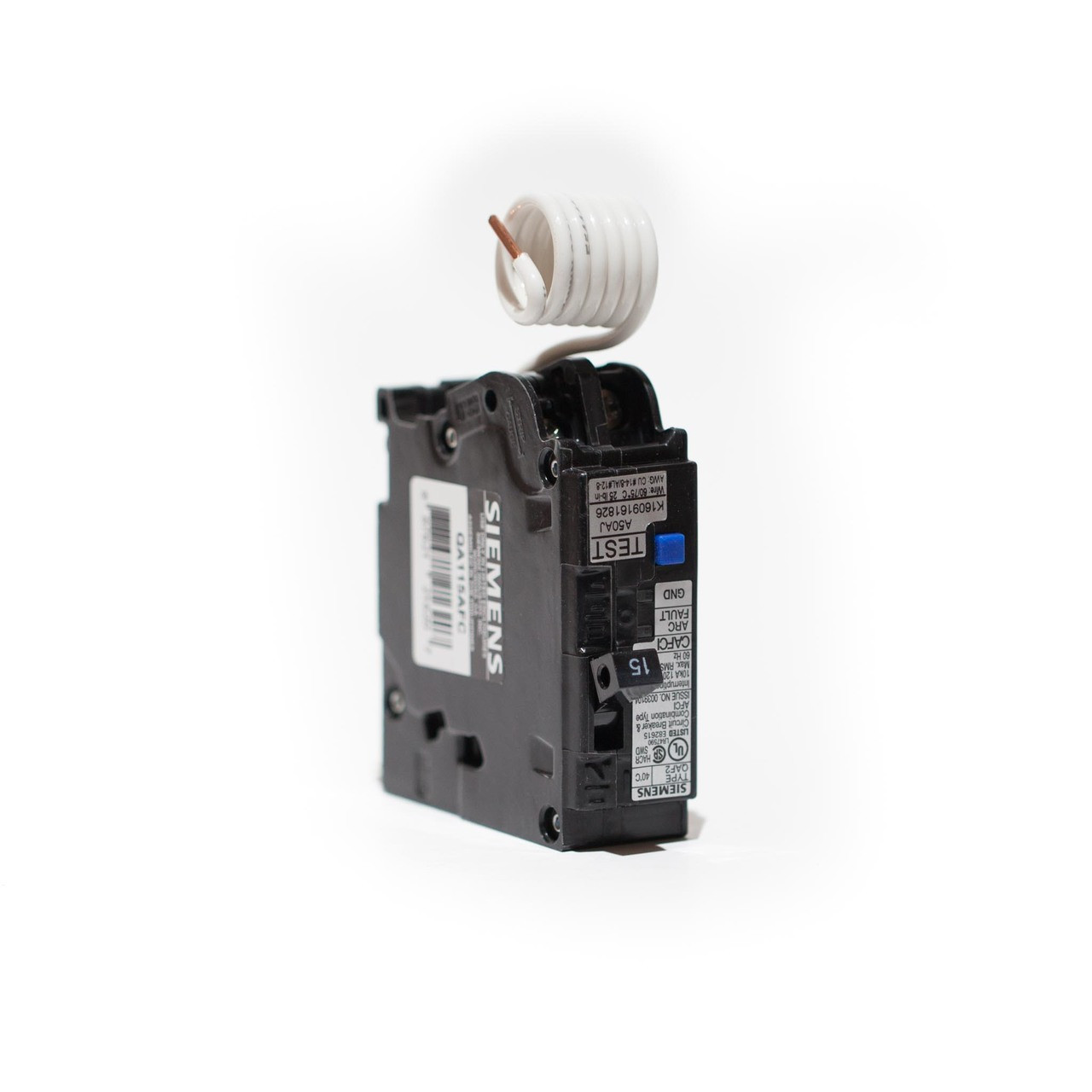 Siemens QA115AFC 15A Single Pole Combination AFCI Push-On Breaker ...
