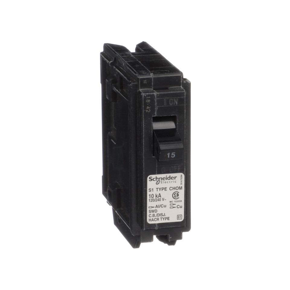 Homeline CHOM115 Single Pole 15A Breaker - TremTech Electrical Systems