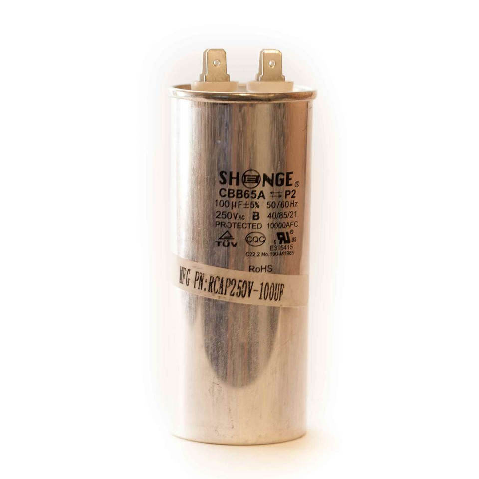 Shonge Run Capacitor 100µF 250VAC - TremTech Electrical Systems