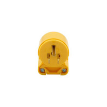 Cooper 2P , 3W Grounding Commercial Spec Angled Plug (yellow)