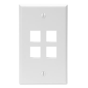 Leviton 4-Port Quick Port Wall Plate, White - TremTech Electrical Systems