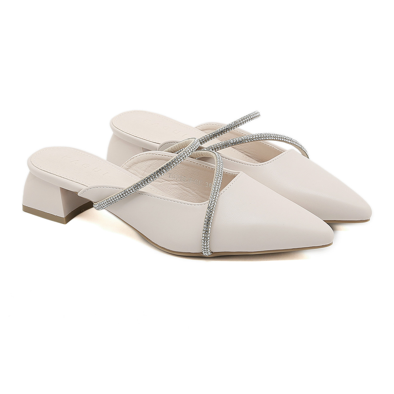 Raya Beige Mules - Kagui
