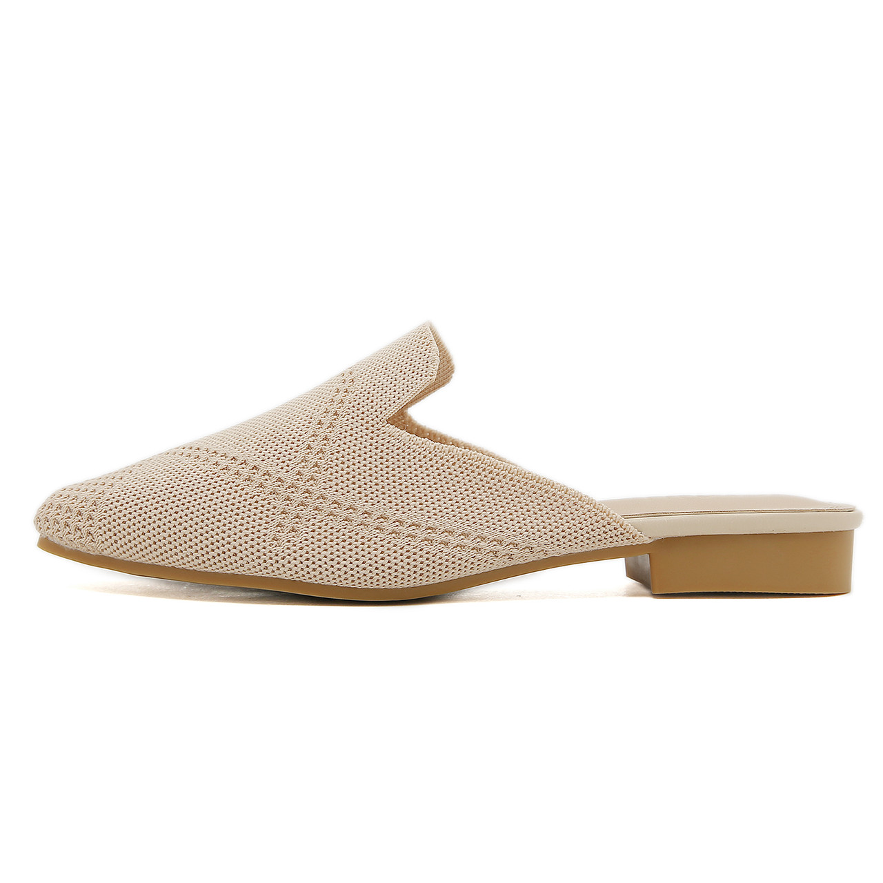 Elizabeth Beige Knit Slip On - Kagui