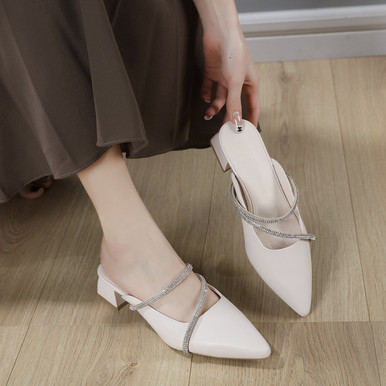 Raya Beige Mules - Kagui