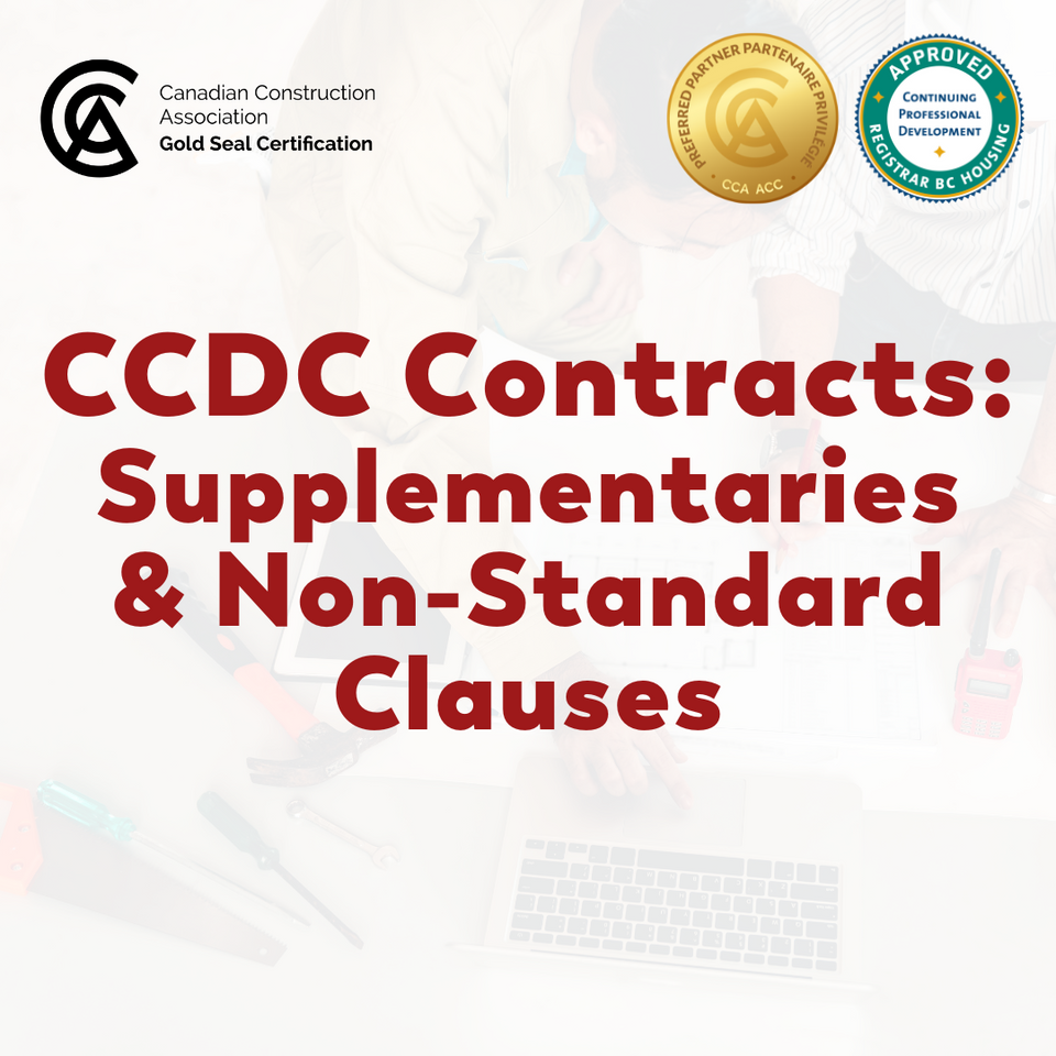 Introduction to CCDC & CCA Standard Contract Documents