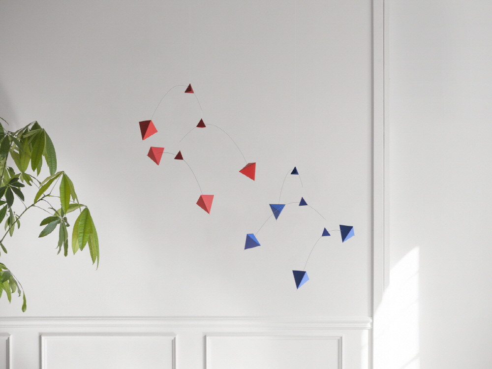 Blue Polygon Mobile - Hanging Mobile Gallery