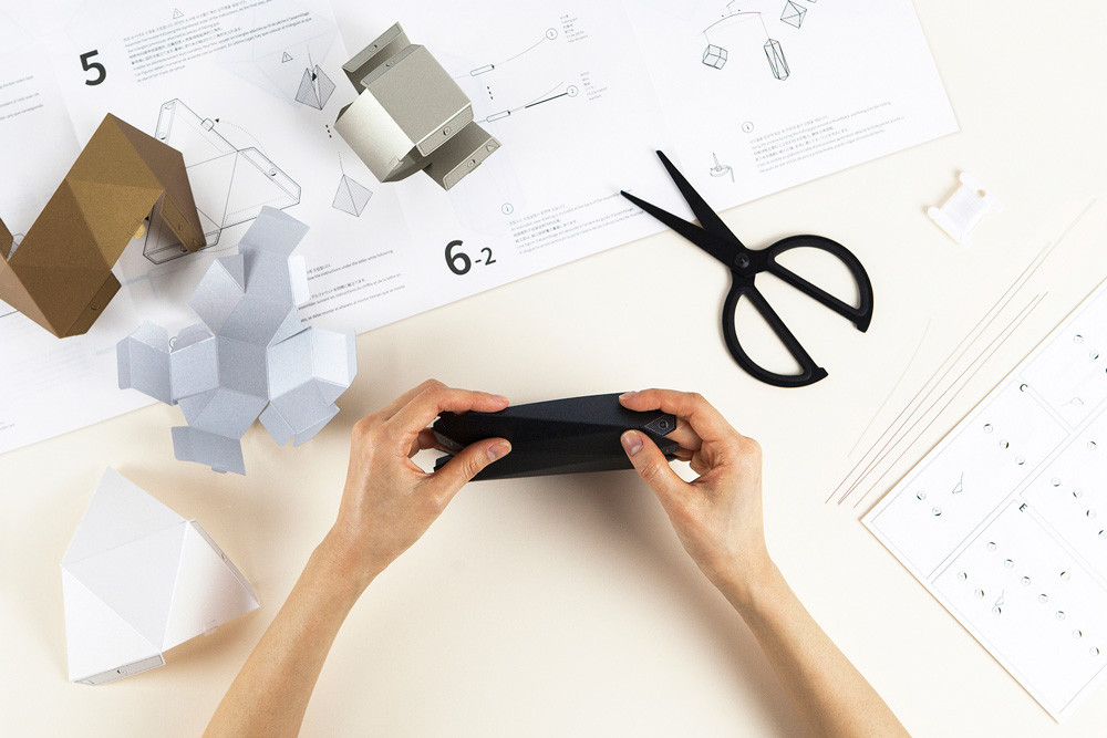 Metallic Polygon Mobile - Hanging Mobile Gallery