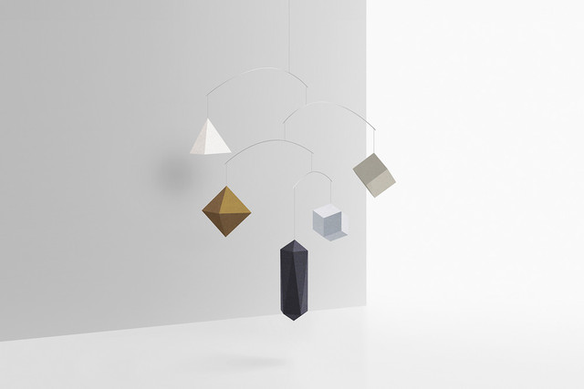 Blue Polygon Mobile - Hanging Mobile Gallery