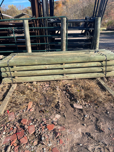 Southern Yellow Pine Treated Cylinder Post - 5" x 10' - RanchCity.com