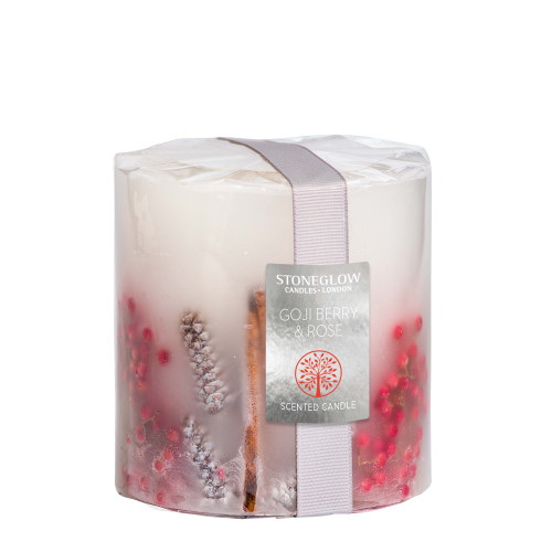 Nature's Gift - Goji Berry & Rose - Scented Botanical Inclusion Pillar ...
