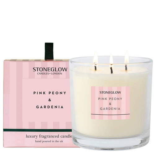 Modern Classics - Pink Peony & Gardenia - 3-Wick Scented Candle (120 X ...