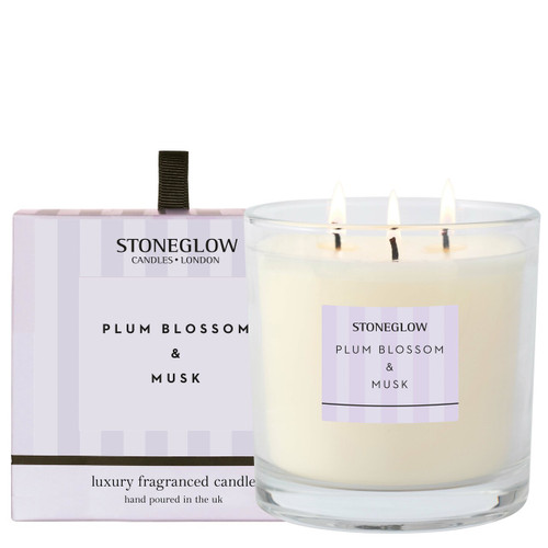 Modern Classics - Plum Blossom & Musk - 3-Wick Scented Candle (120 x ...