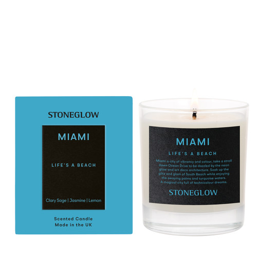 Explorer - Miami - Life's A Beach - Soy Wax Scented Candle (90 x 80mm ...