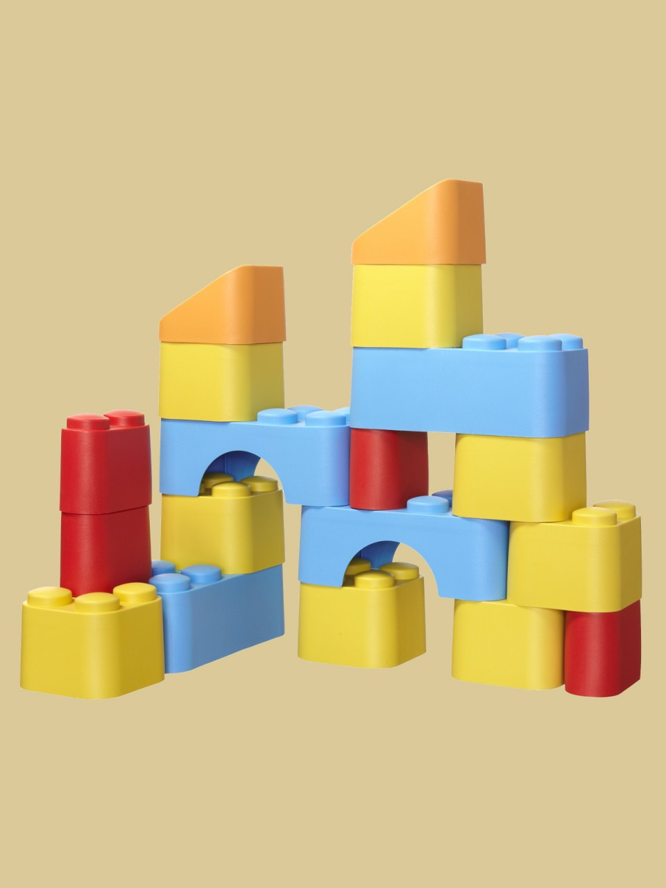 Oversized Multi-Color Blocks - Recycled Materials - Solne Eco ...