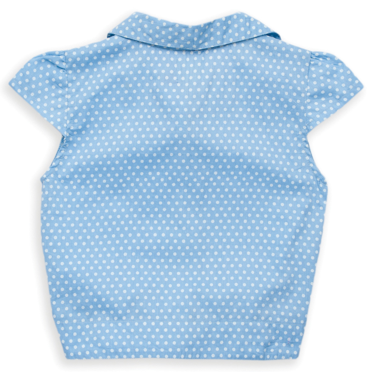 Organic Cotton Girl's Tie Front Spotty Blouse - Fair Trade - Solne Eco ...