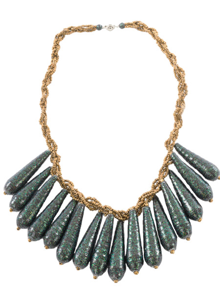 Starlet Emerald Glow Necklace - Eco Beads - Solne Eco Department Store