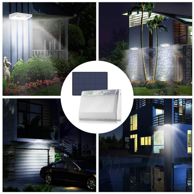 LED Solar Powered Aluminum Motion Light, 4 Watts, 600 Lumens, 48 LED's ...