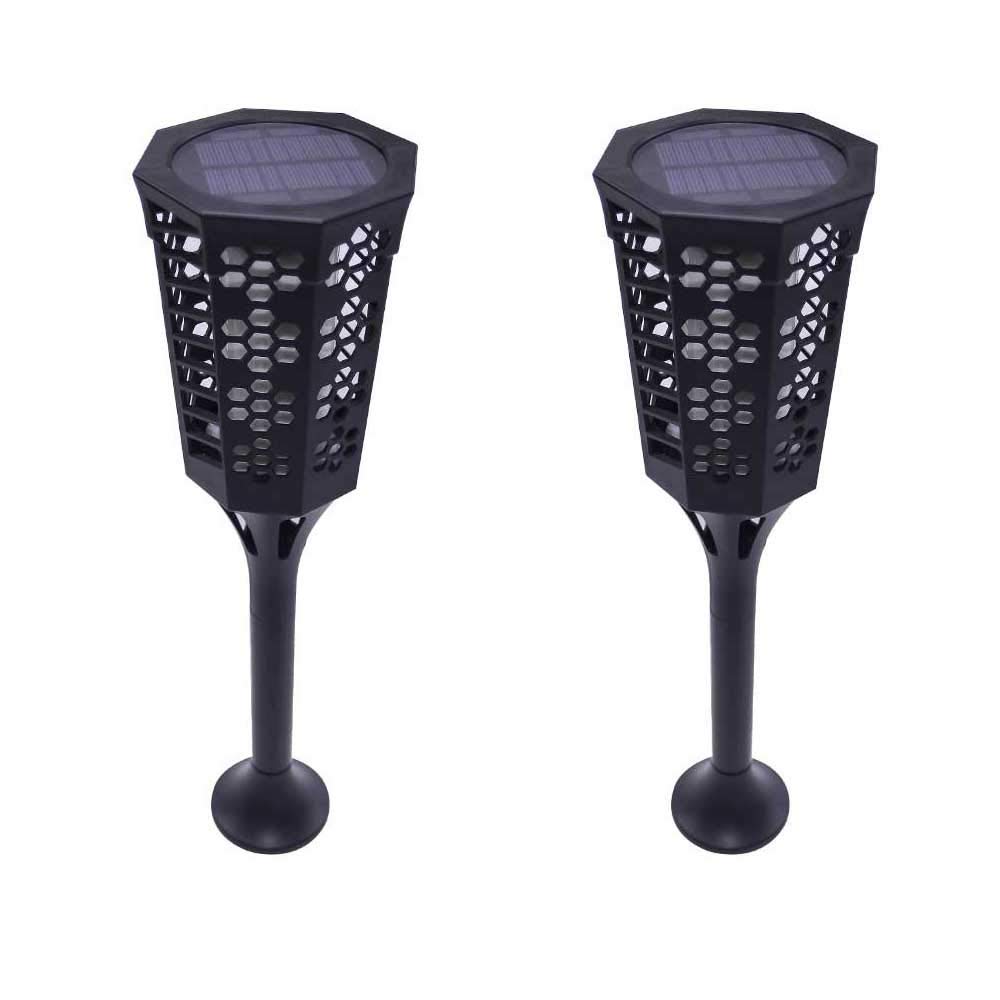 LED Solar 2 Pack Landscape Flame Dancing Torch Lights, 3 Watts, Solar ...