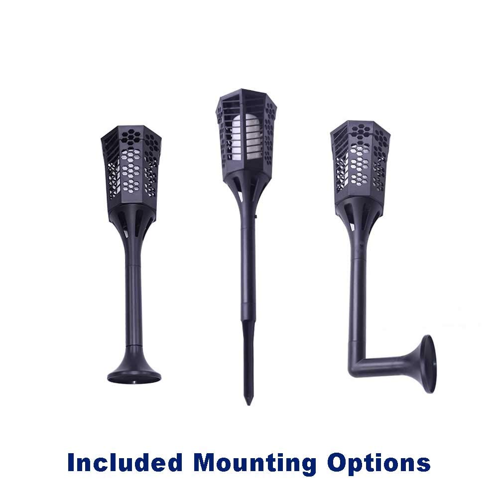 LED Solar 2 Pack Landscape Flame Dancing Torch Lights, 3 Watts, Solar ...