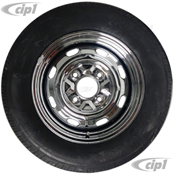 ACC-C10-6623-KIT - COMPLETE CHROME 4x130 WHEEL AND TIRE PACKAGE (15 X 5 ...