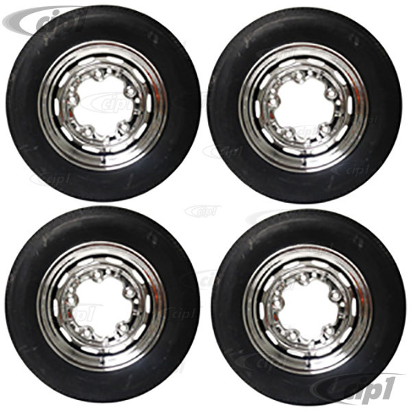 ACC-C10-6621-KIT - COMPLETE CHROME 5x205 WHEEL AND TIRE PACKAGE (15 X 5 ...