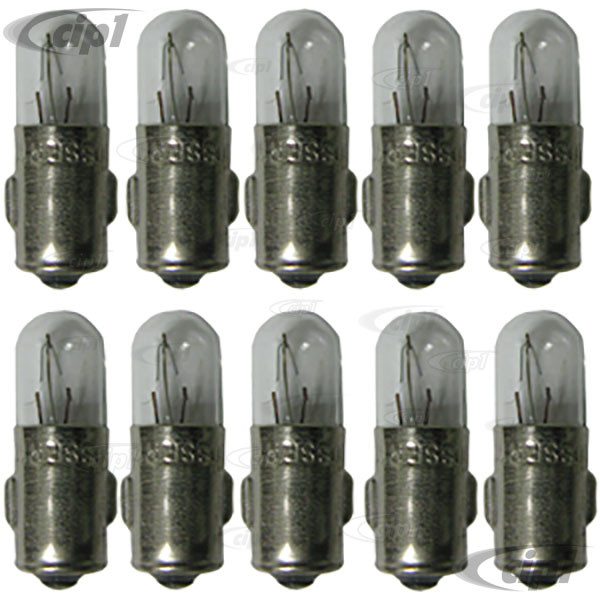 VHD-N17-7222-10 - 12 VOLT DASH LIGHT / GAUGE BULBS - SOLD PACK OF 10